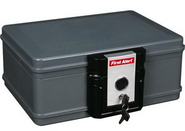 New First Alert Fire and Water Resistant Safe Box Chest Key Lock Waterproof