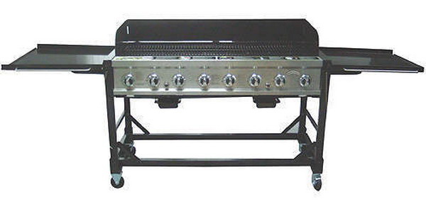 New Huge Commercial Gas Event Grill 8 Burner Propane Rolling Steel ...
